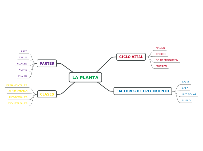 LA PLANTA - Mind Map